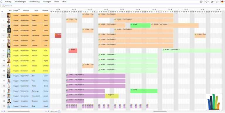Personaleinsatzplanung Visual Planning - Branchensoftware
